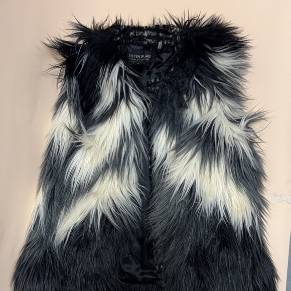 Kristen Blake | Jackets & Coats | Kristen Blake Monochrome Faux Fur ...